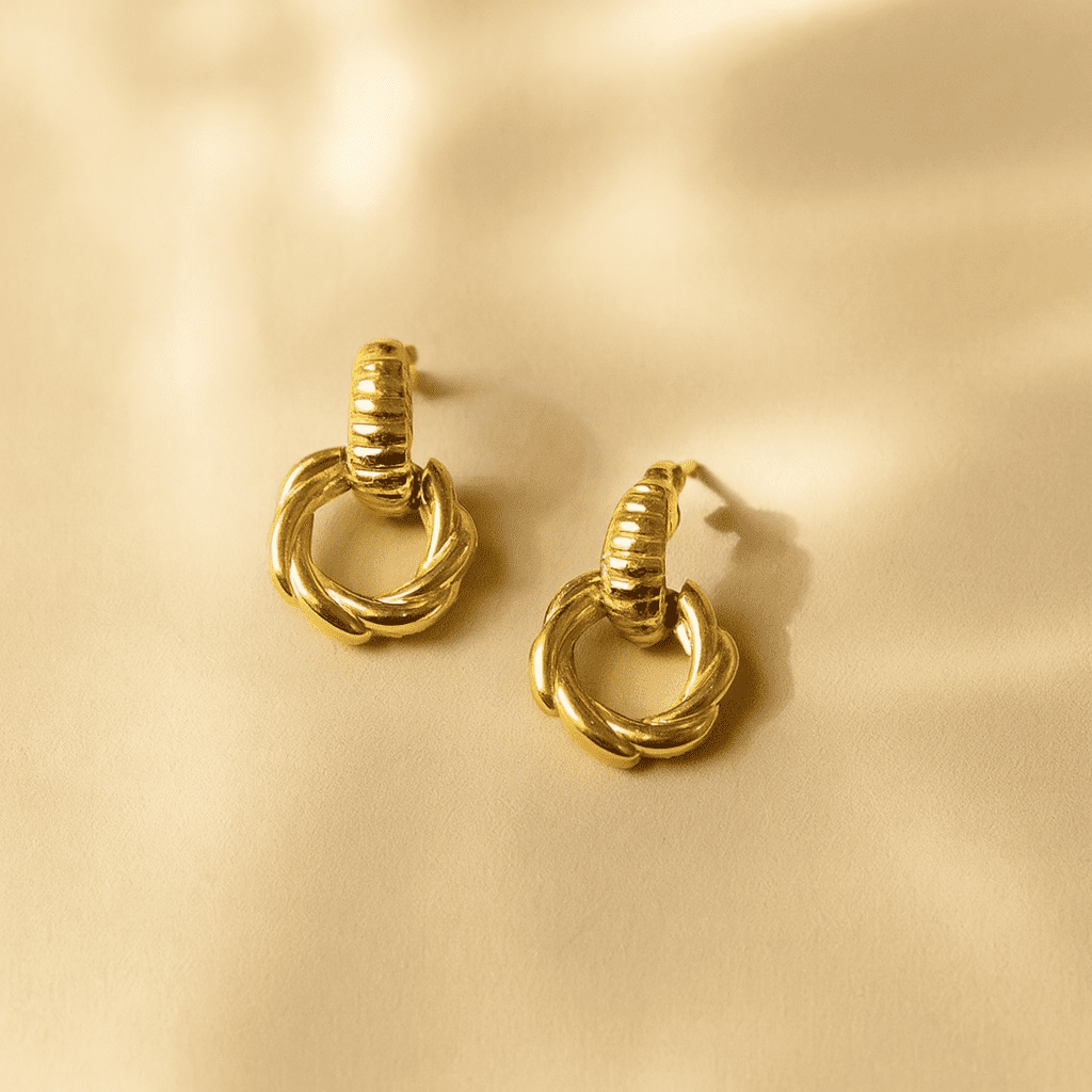 Allure Hoop Earrings for Women in 925 Sterling Silver with 18K Gold ...