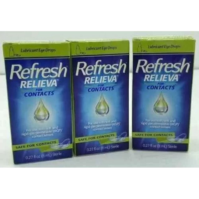 Allure Refresh Relieva PF Lubricant Eye Drops, 0.33 Fl Oz Pack of 3) -8 ...