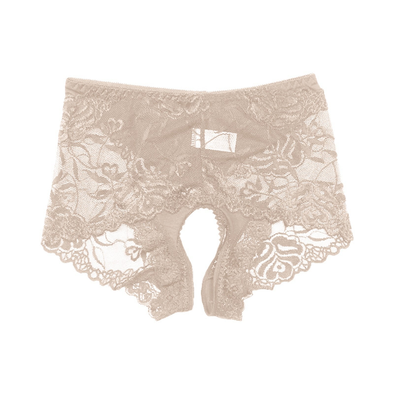 :Alluring And Transparent Lace Embroidered Open Back Briefs For Wear ...