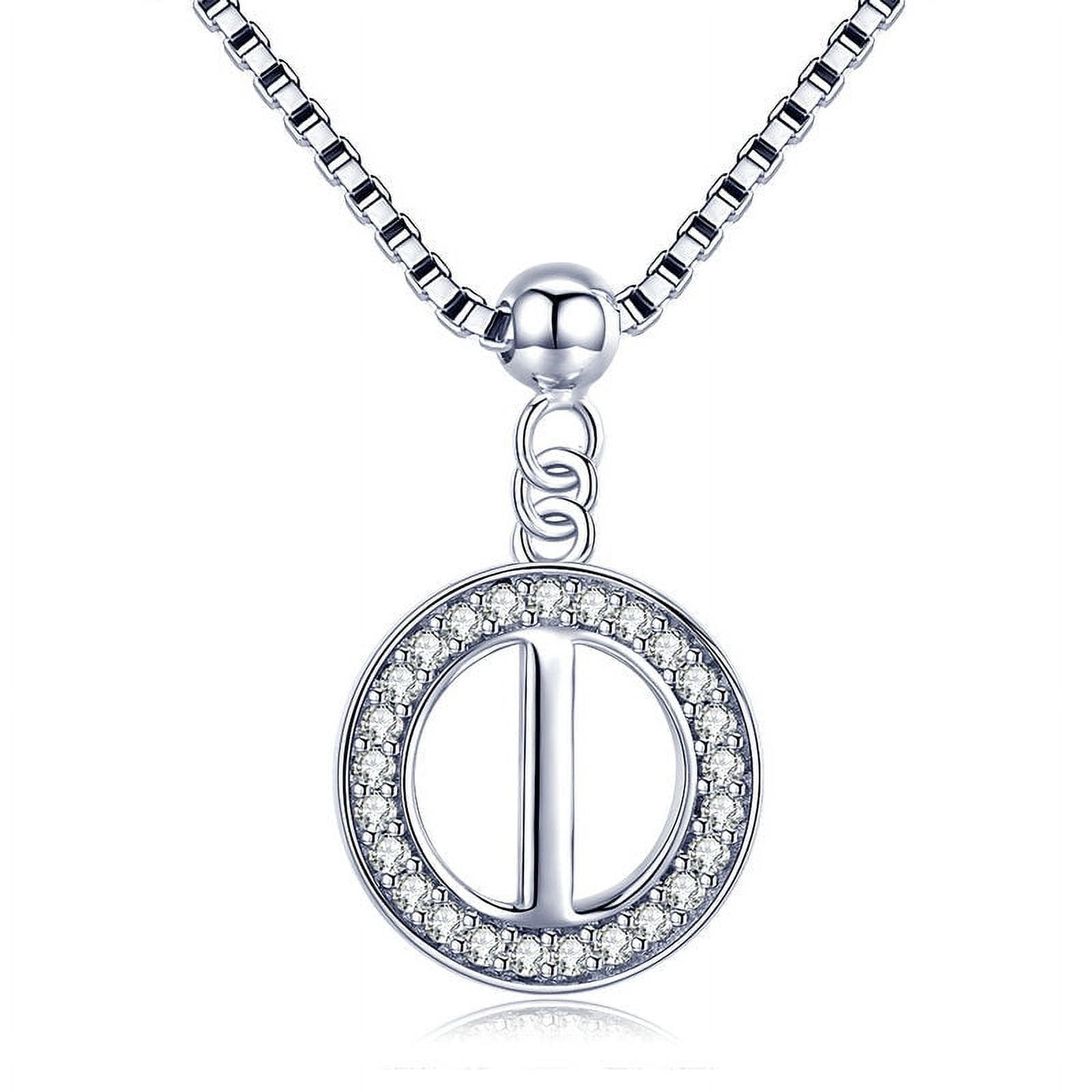 Alluring Letter Necklace | Platinum-925 Sterling Silver Adjustable 20 ...