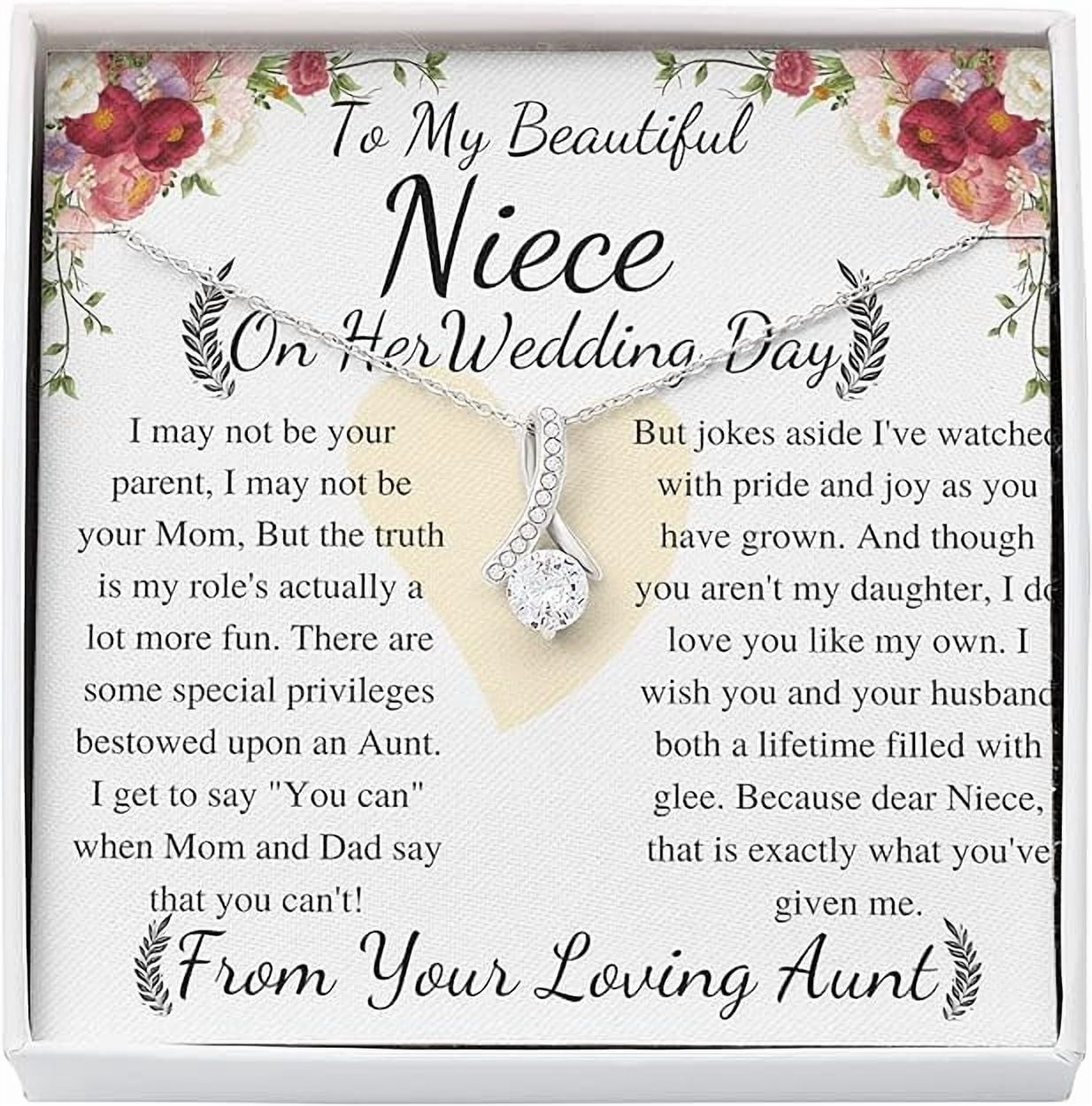 Alluring Necklace To My Beautiful Niece From Aunt on Her Wedding Day ...
