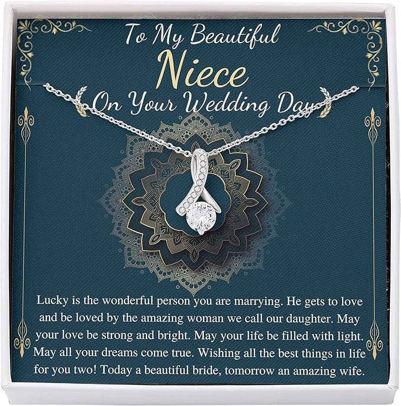 Alluring Necklace to Niece from Aunt on Her Wedding, Necklace Gift with ...
