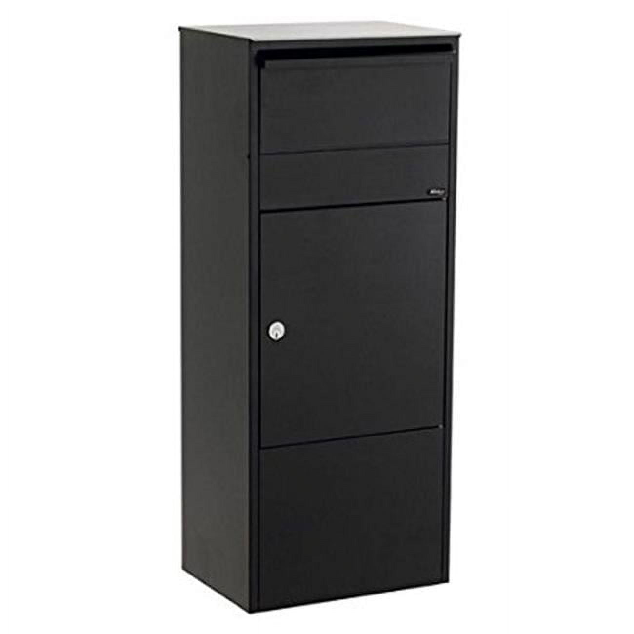 Allux 800 Galvanized Steel Locking Mail Parcel Box, Black - Walmart.com