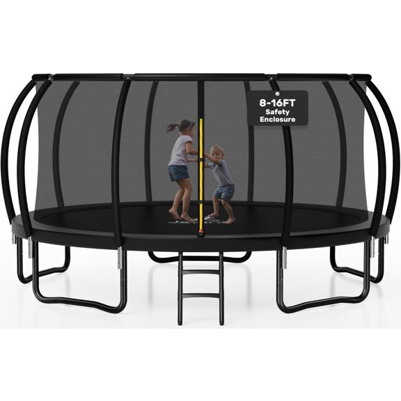 SERAY 10FT, 12FT, 14FT Outdoor Trampoline with Safety Enclosure Net ...