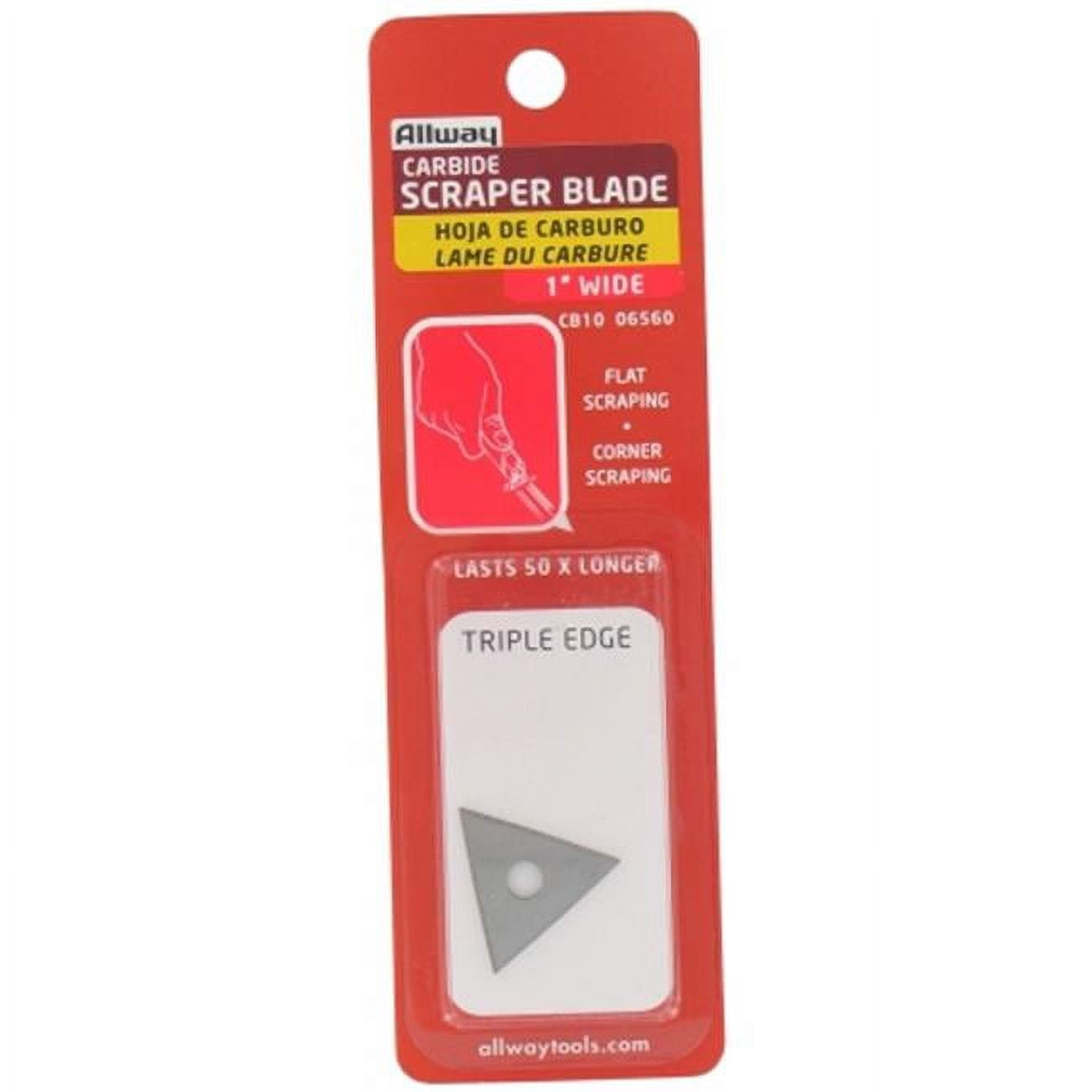 Allway 1 in. W Tungsten Carbide Triple-Edge Scraper Blade - Walmart.com