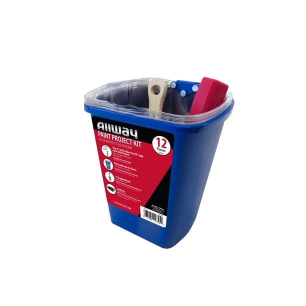 Allway 12-Piece Paint Project Kit with Paint Pail and 6 Liners ...