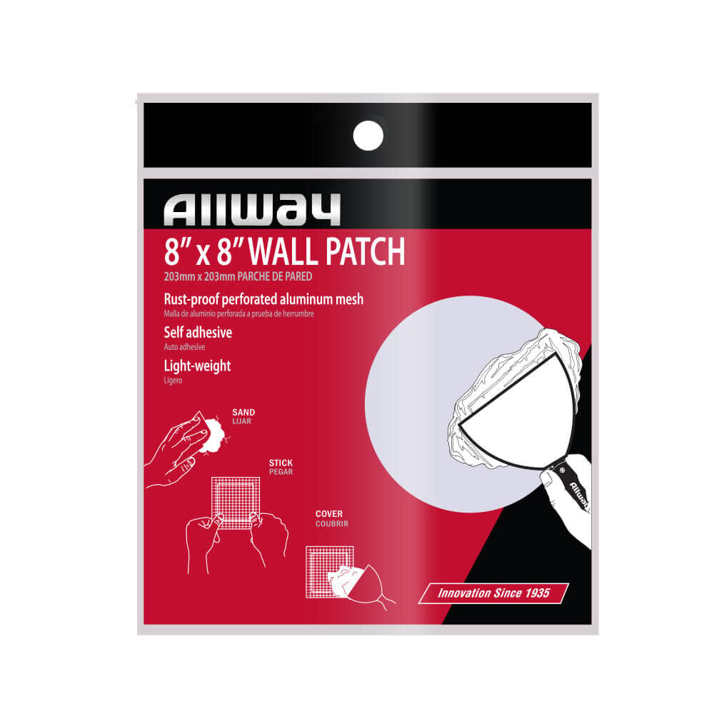 Allway 1666536 8 x 8 in. Fiberglass White Self Adhesive Drywall Mesh ...