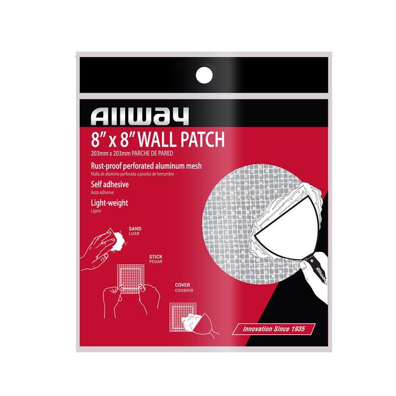 Allway 1666536 8 x 8 in. Fiberglass White Self Adhesive Drywall Mesh ...