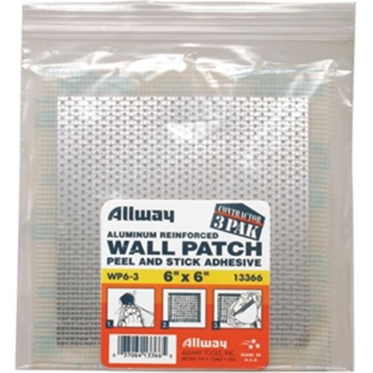 Allway 6 in. L X 6 in. W Fiberglass White Self Adhesive Wall Repair ...