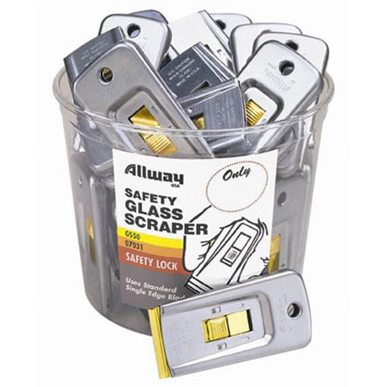Allway Tools 50 Piece Safety Glass Scraper Bucket GS50 - Walmart.com