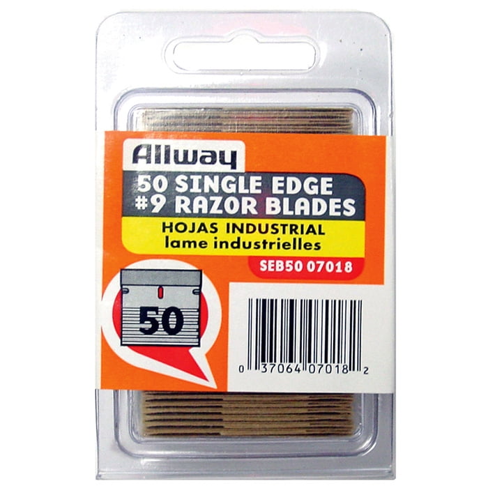 Allway Tools SEB50 SEB-Series Single Edge Razor Blades, Clam Shell, 50 ...