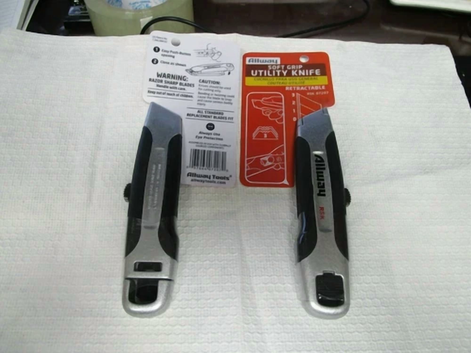 Allway Tools Soft Grip Utility Knife Rsk07207 2 Per Sale - Walmart.com