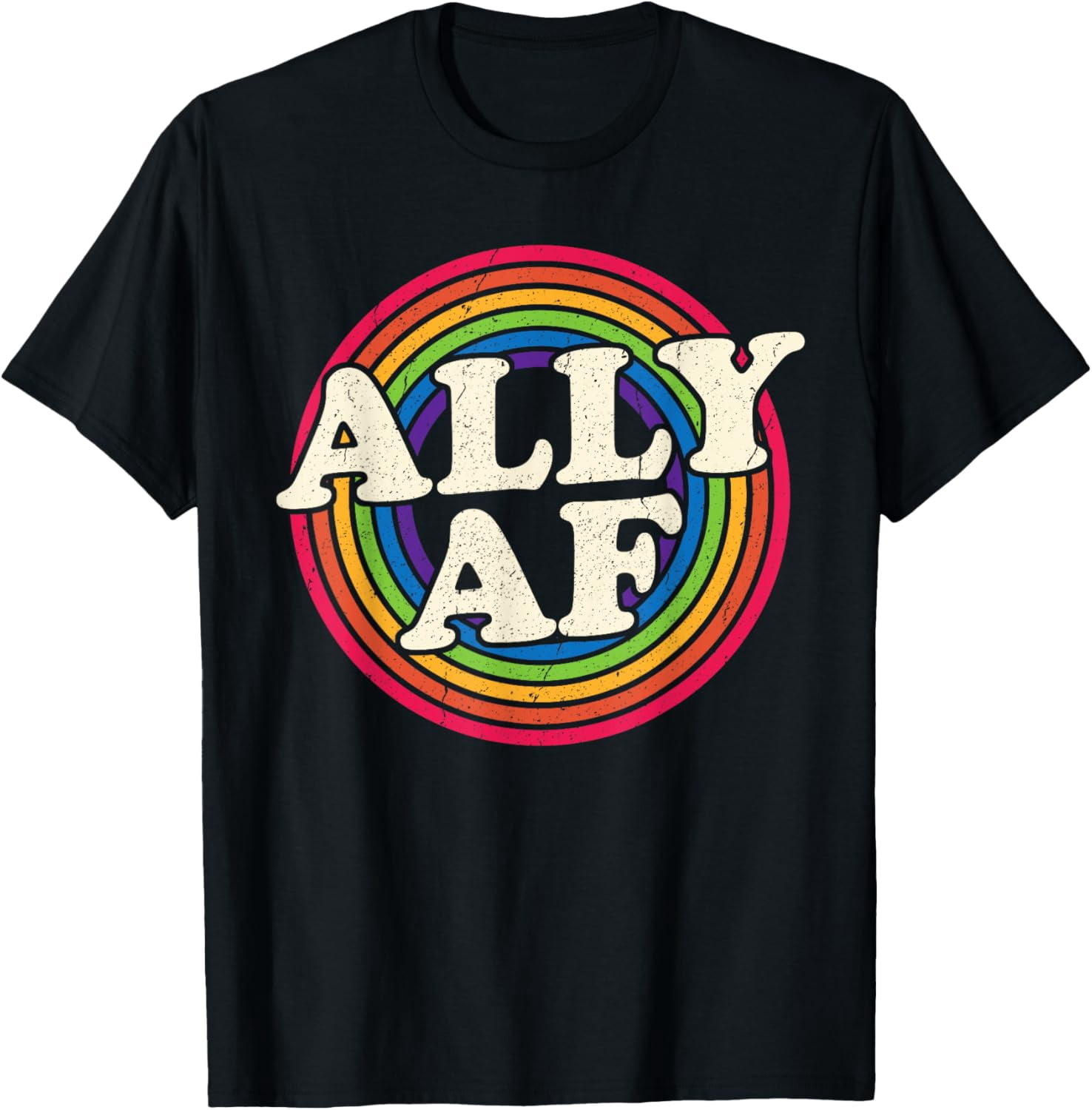 Ally AF - Gay Pride Month Shirt - LGBT Rainbow T-Shirt - Walmart.com