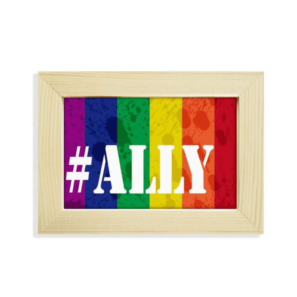 Ally LGBT Rainbow Pattern Desktop Decorate Photo Frame Picture Art ...