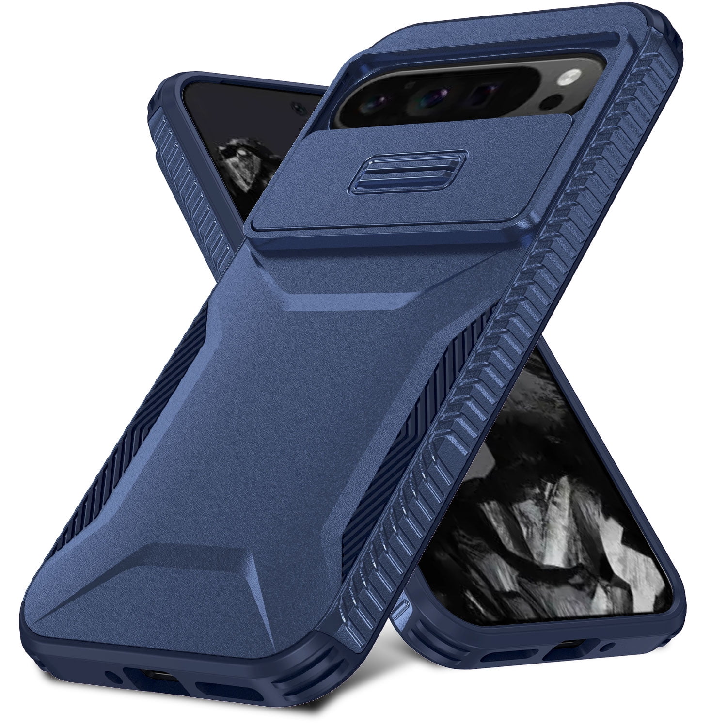Allyechgroup Google Pixel 9 Pro XL Case, Sliding Camera Lens Protective Heavy Duty Shockproof ...