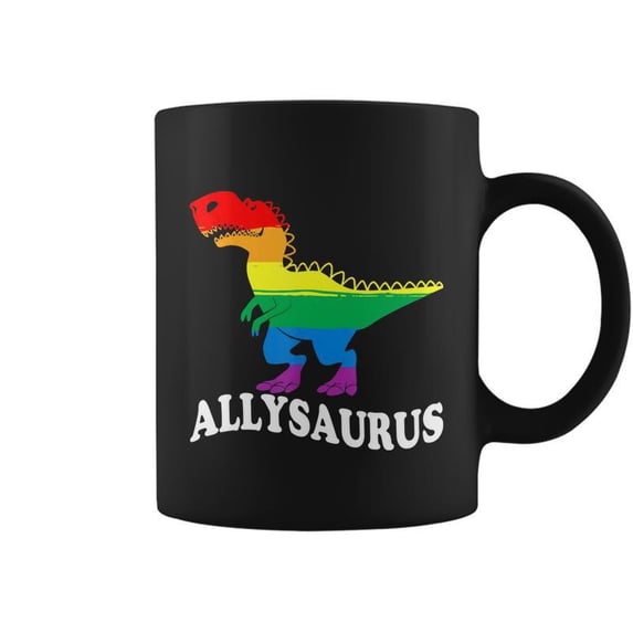 Allysaurus Dinosaur In Rainbow Flag For Ally Lgbt Pride Coff - Walmart.com