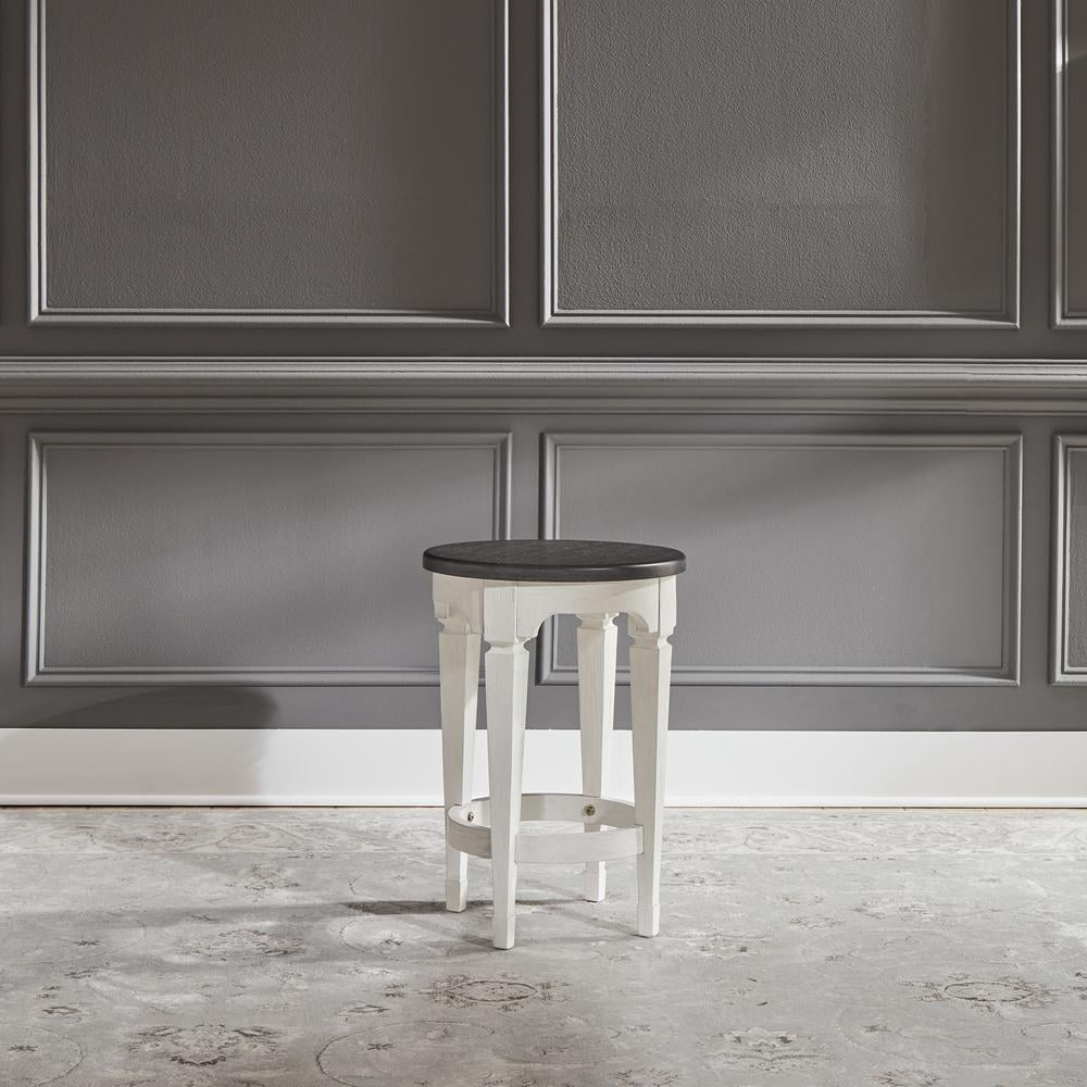 Liberty Furniture Industries Allyson Park Console Stool, White/Charcoal ...