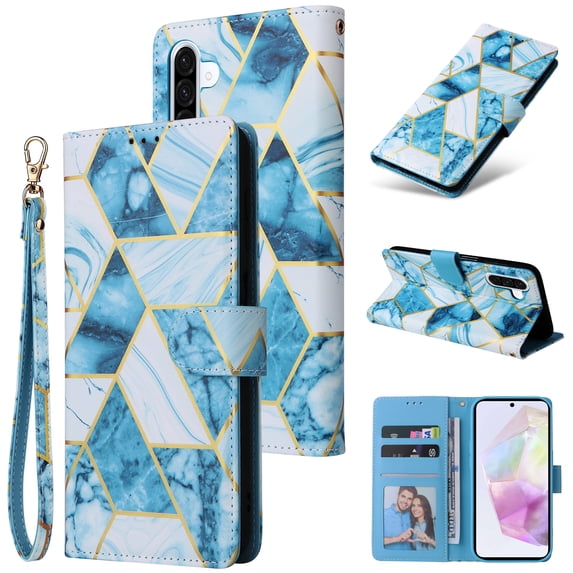 Allytchgroup for Samsung Galaxy A57 Wallet Case, Marble Geometric PU ...
