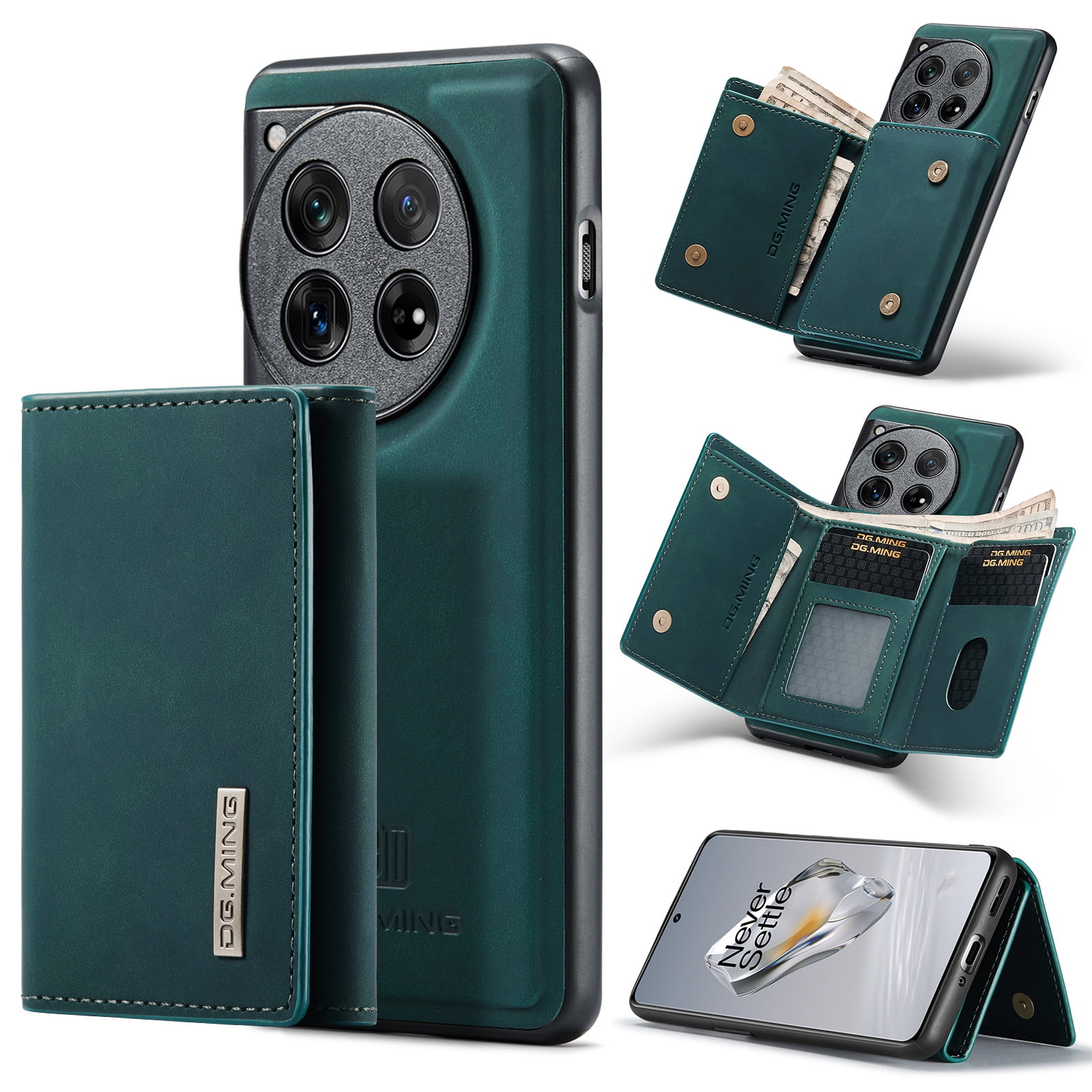 Allytech 2 in 1 Detachable Wallet Case for OnePlus 12 with Cash Pocket ...