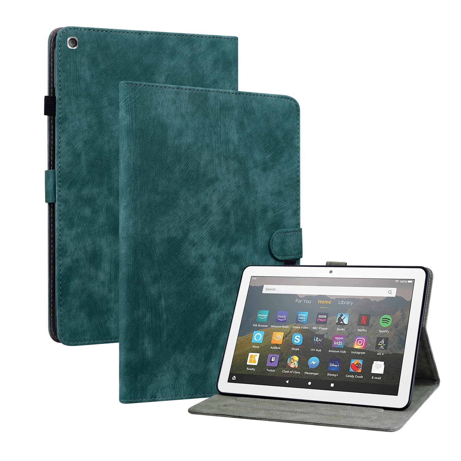 Allytech Case Compatible With Amazon Fire HD 8 2018/2017/2016,PU ...