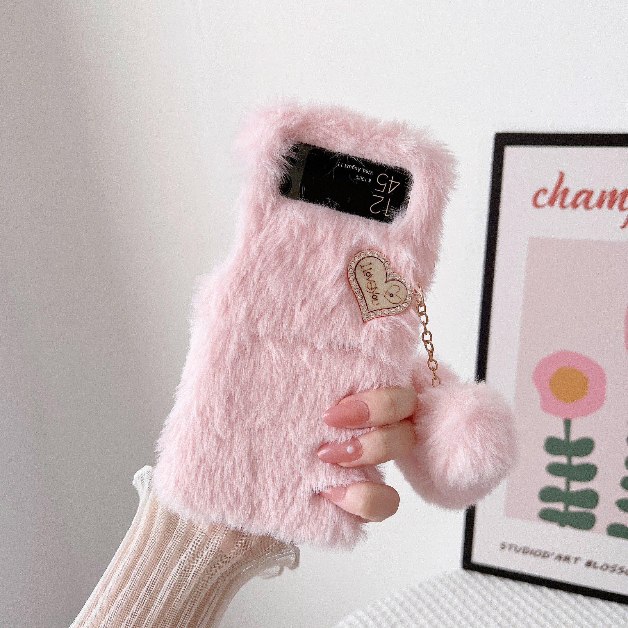 Allytech Case for Samsung Galaxy Z Flip 3 (2021), Cute Plush Handmade ...