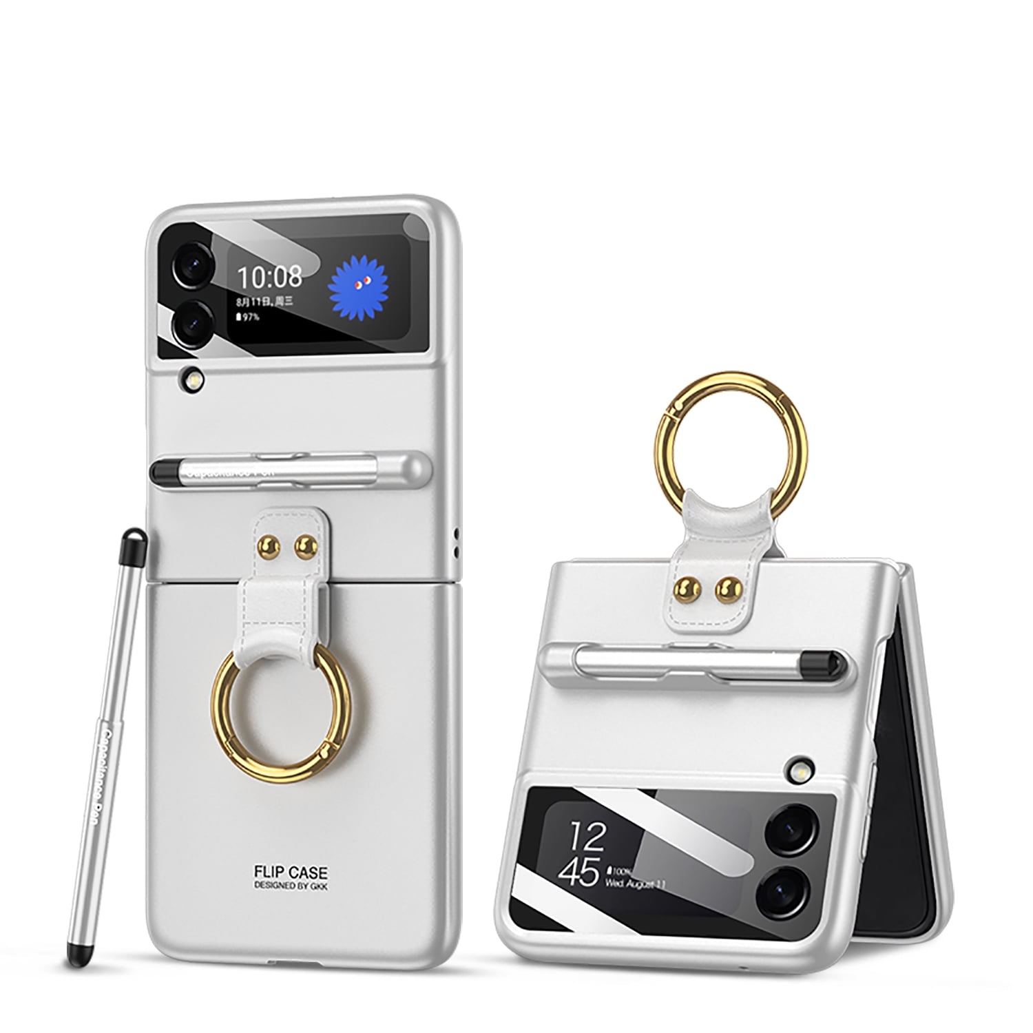 Allytech Case for Samsung Galaxy Z Flip 3 Cover with Pen, Ultra Thin ...