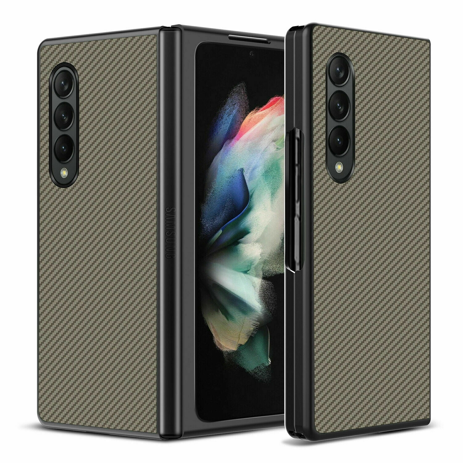 Allytech Case for Samsung Galaxy Z Fold 2 Case 2020 (5G), Carboon Fiber ...