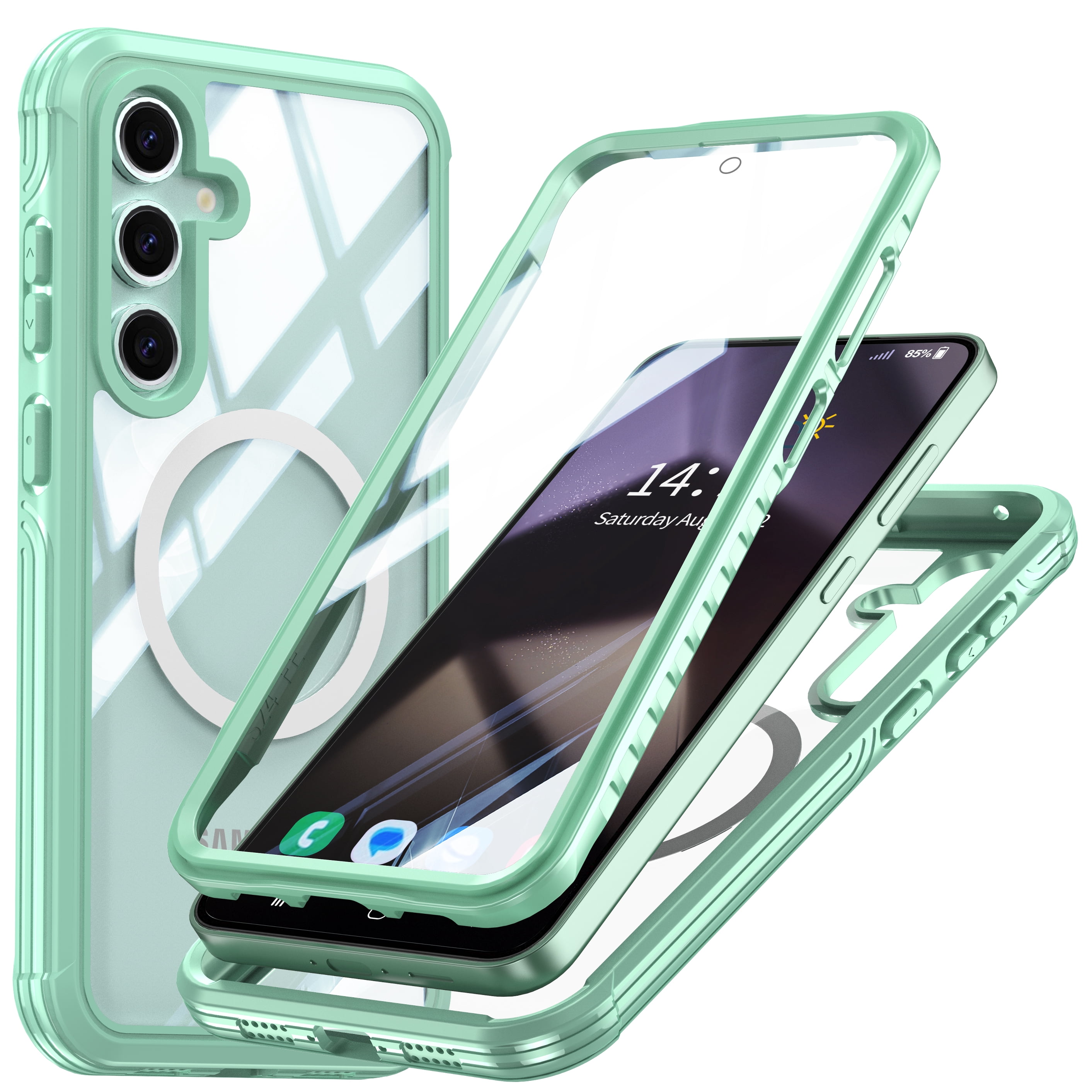 Allytech Clear Case for Samsung Galaxy S24 FE, [Built-in Screen ...