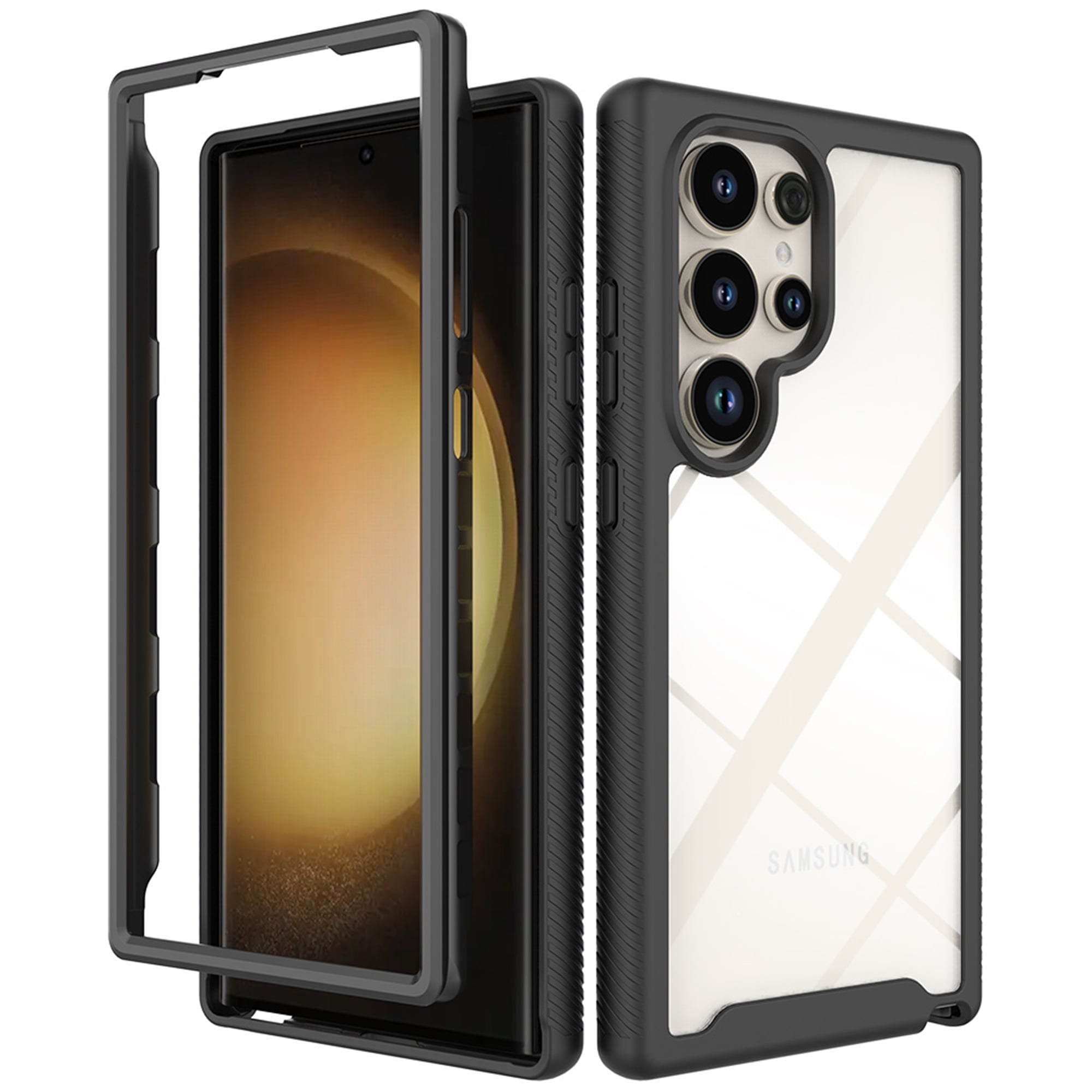 Allytech Clear Case for Samsung Galaxy S24 Ultra, Soft TPU + Rugged PC ...