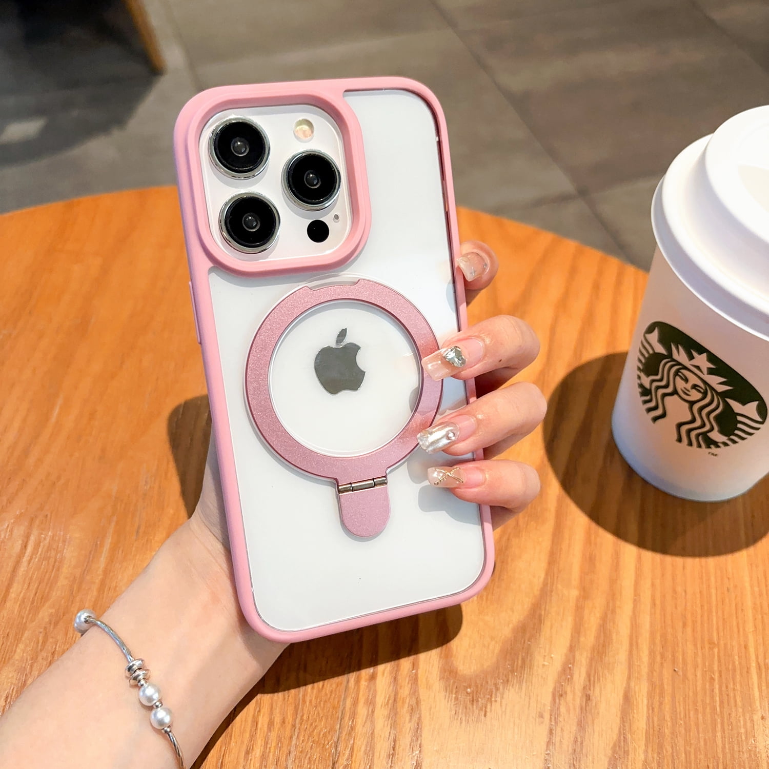 Allytech Clear Case for iPhone 13 Pro with Kickstand, [Soft TPU Bumper] [Camera & Screen ...