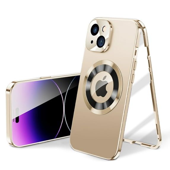 Allytech Double Sided Protection Case for iPhone 14 Plus, Buckle Metal ...