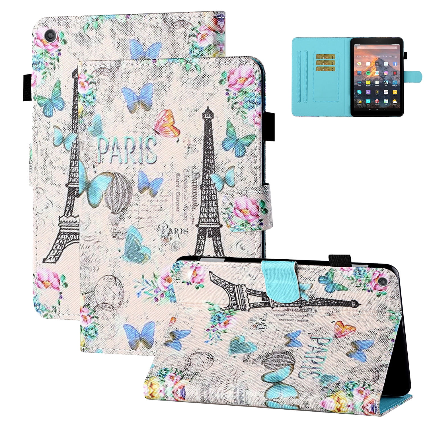 Allytech Fire HD 10 Case 9th Gen, Fire HD 10 Case 7th Gen, PU Leather ...