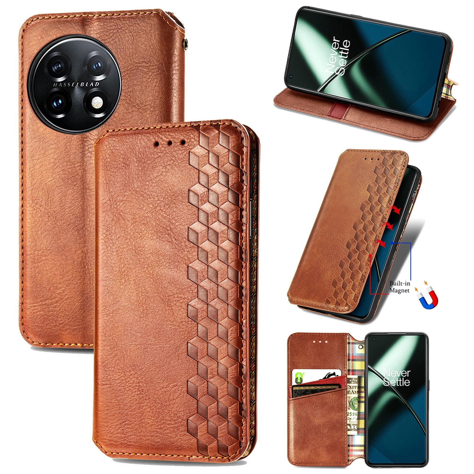 Allytech Flip Wallet Case for OnePlus 12R, Premium PU Leather Luxury ...