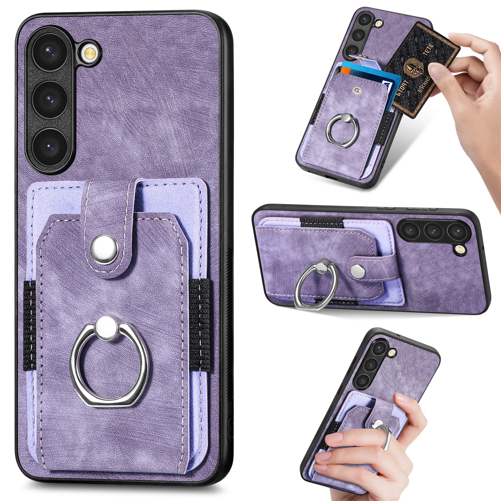 Allytech Galaxy A05 Wallet Case with Card Holder, 360°Rotation Ring ...