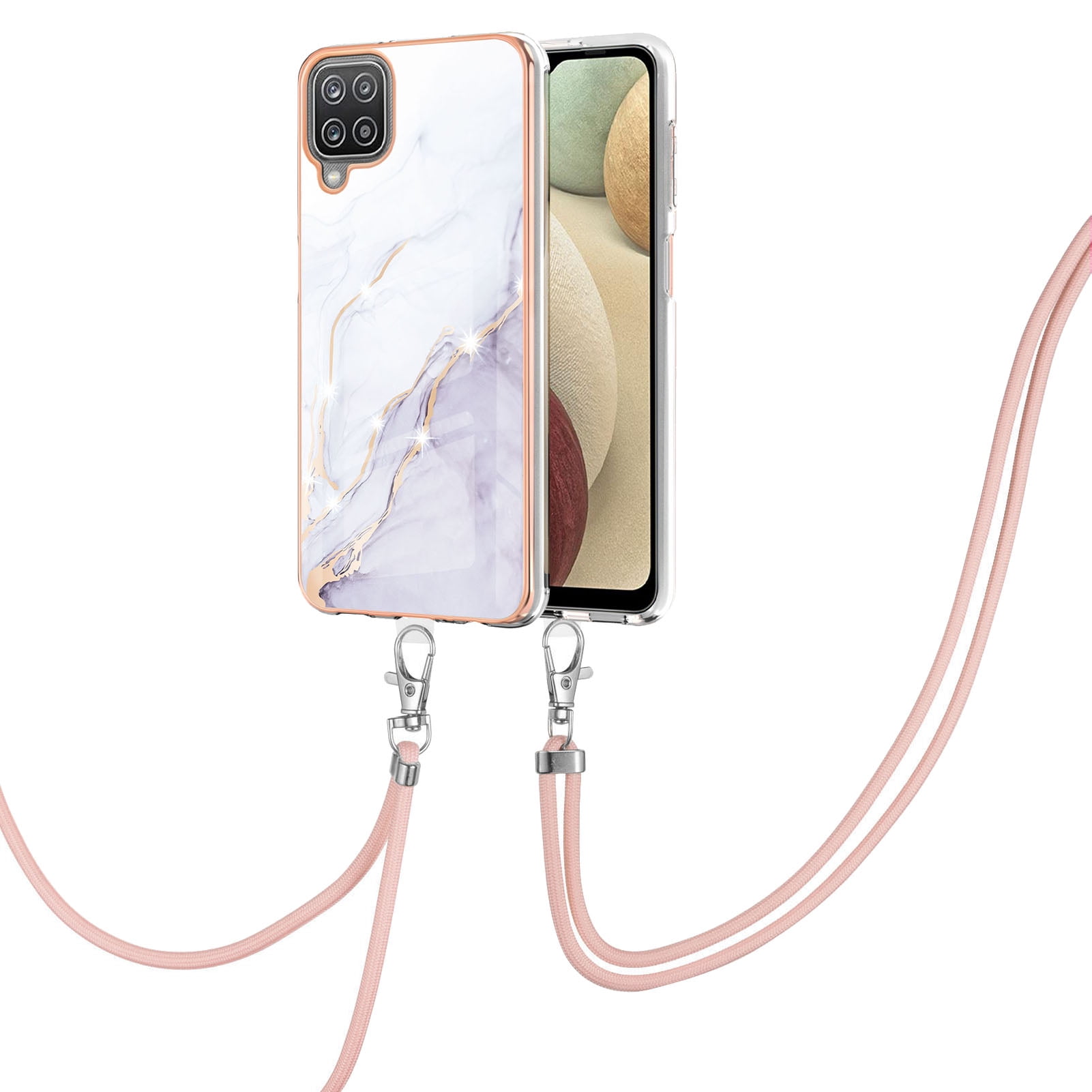 Allytech Galaxy A12 Case, A12 Case Cover, Flexible TPU Rubber Marble ...