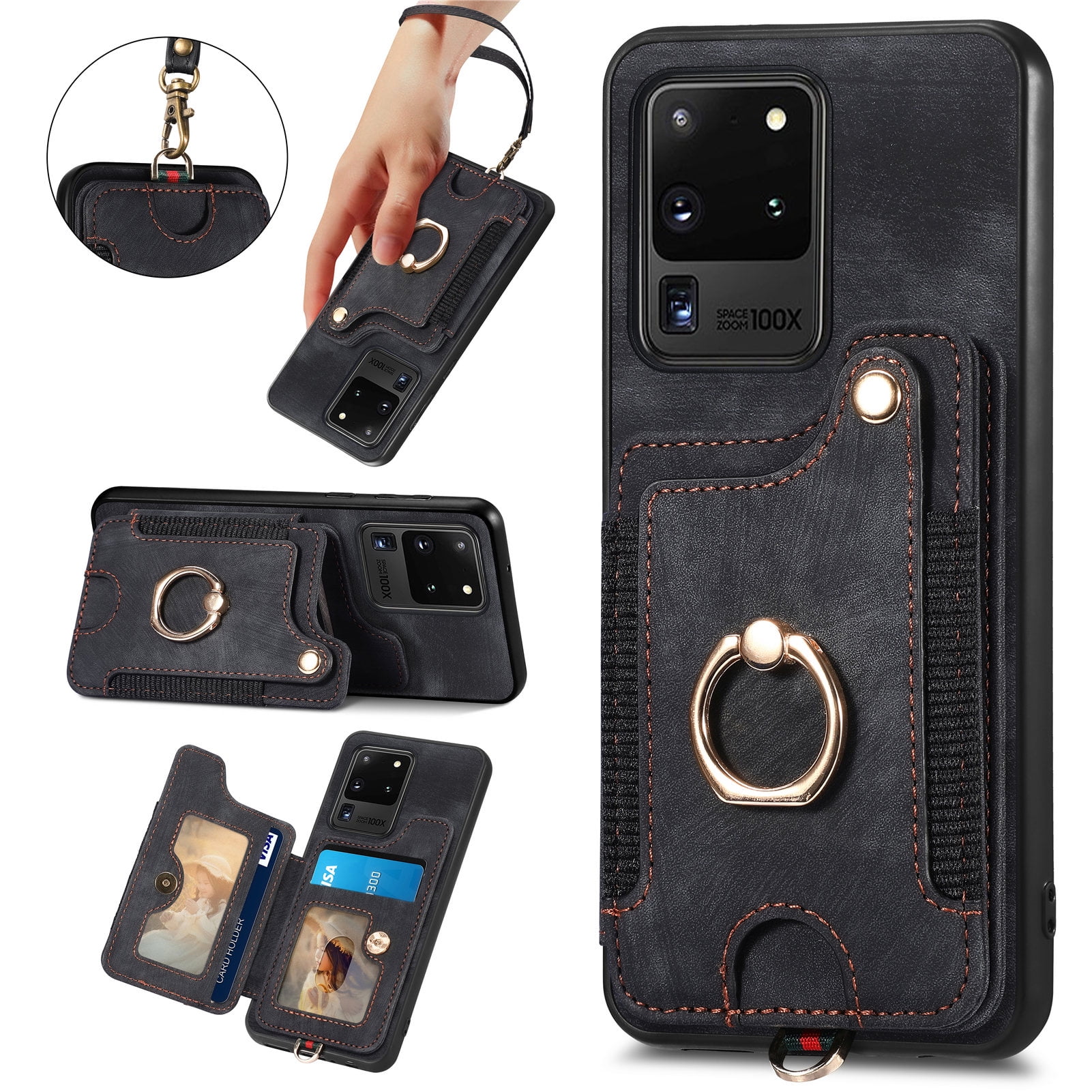 Allytech Galaxy S20 Ultra 5G Case Wallet, RFID Blocking Multiple Cards ...