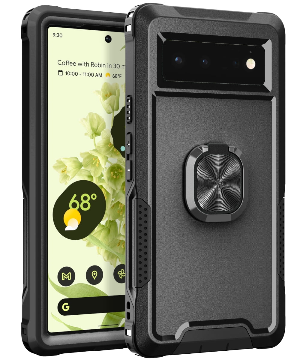 Allytech Google Pixel 6 Case, Pixel 6 Case with Ring Holder, TPU PC ...