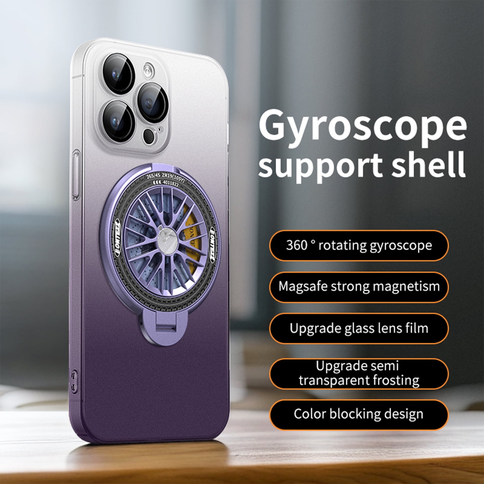 Allytech Gradient Case for iPhone 16 Pro with Lens Protector ...