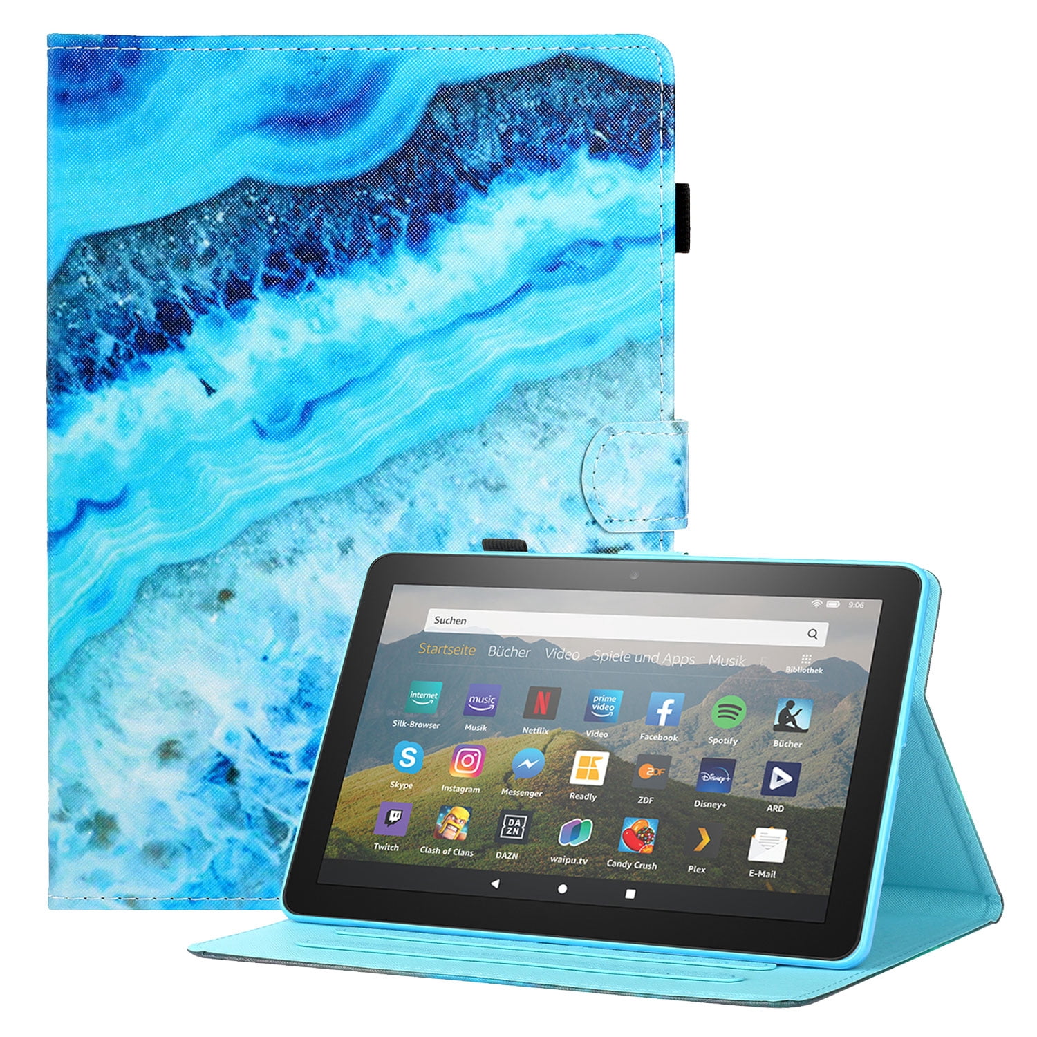 Allytech for Kindle Fire HD 10 Case(11th Generation 2021), Premium PU ...