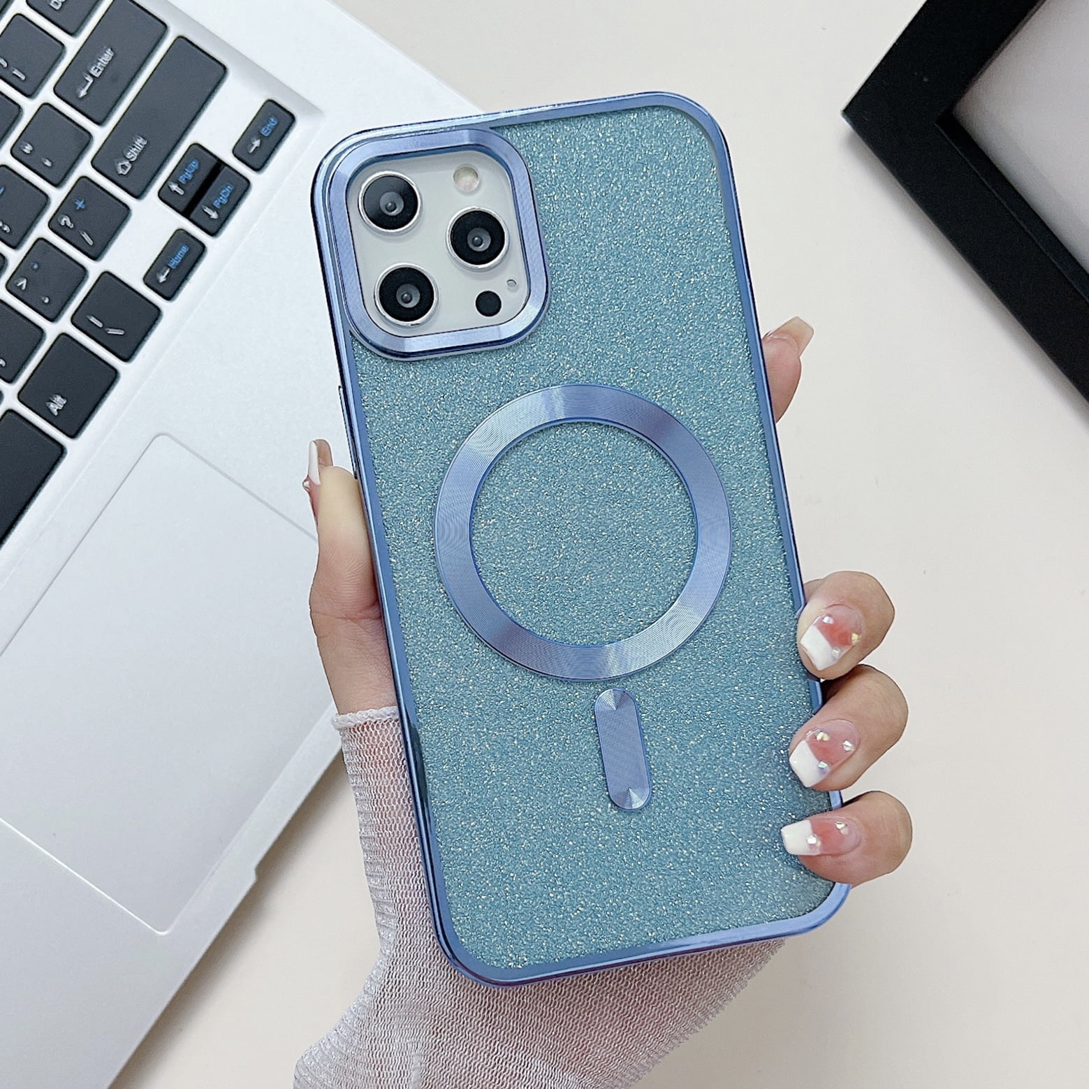 Allytech Magnetic Case for iPhone 14 Pro Max, Compatible with Magsafe Wireless Charging Bling ...