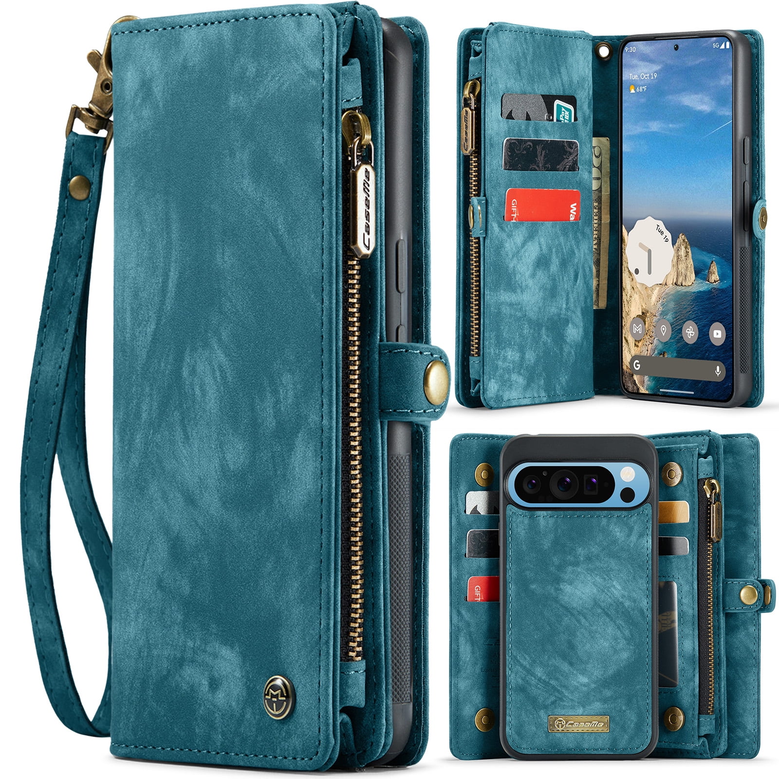 Allytech Magnetic Detachable Wallet Case for Google Pixel 9 Pro XL with ...