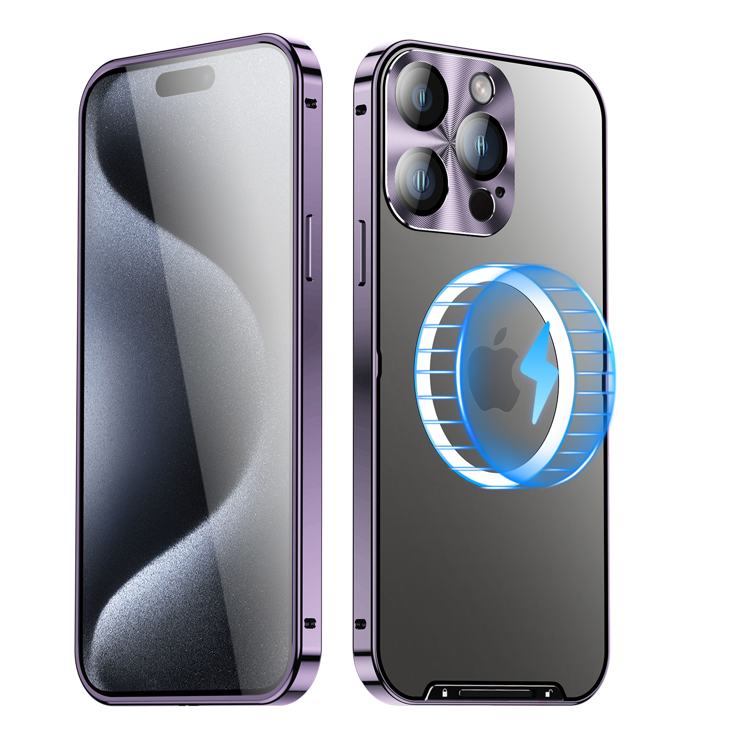 Allytech Metal Plating case for iPhone 16 Pro Max, Luxury Ultra Thin Compatible with Magsafe ...