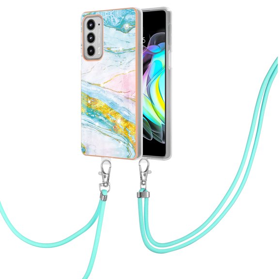 Allytech Moto Edge 20 Pro Case, Luxury Marble Pattern Rubber TPU ...