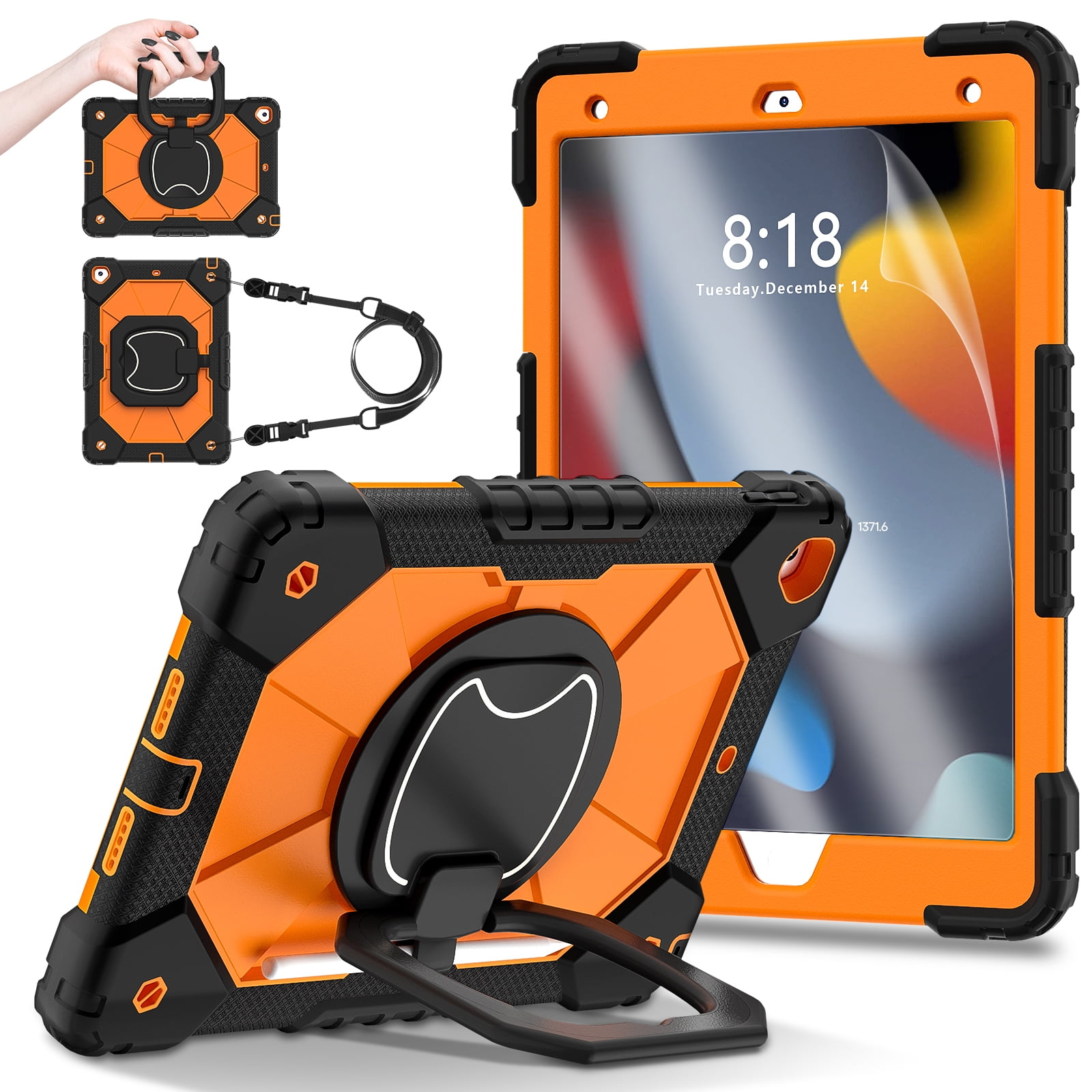 Allytech Rugged Case for Apple iPad 10.2" 9th 8th 7th Generation with ...