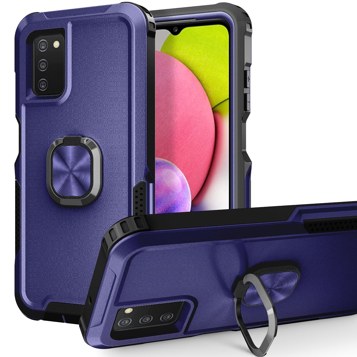 Allytech Samsung Galaxy A03s Case with Ring Stand, Military Grade ...