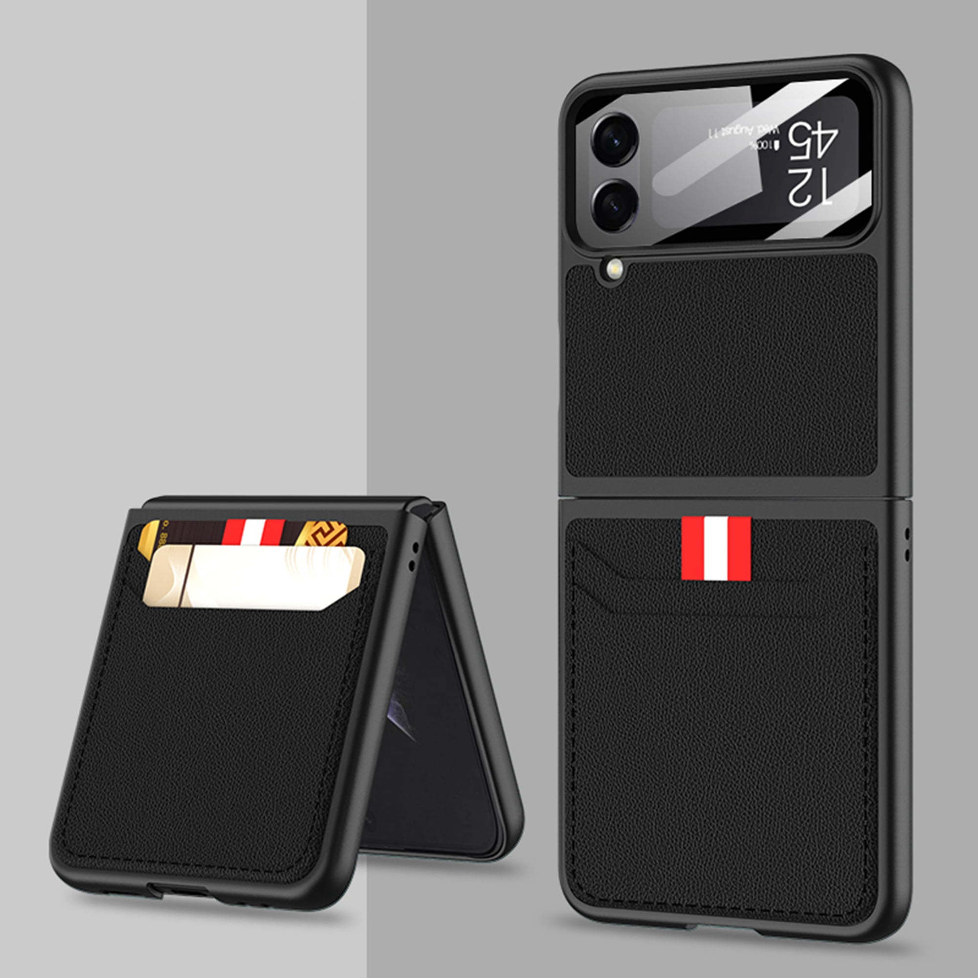 Allytech for Samsung Galaxy Flip 4 2022 Case with Wallet Card Holder ...