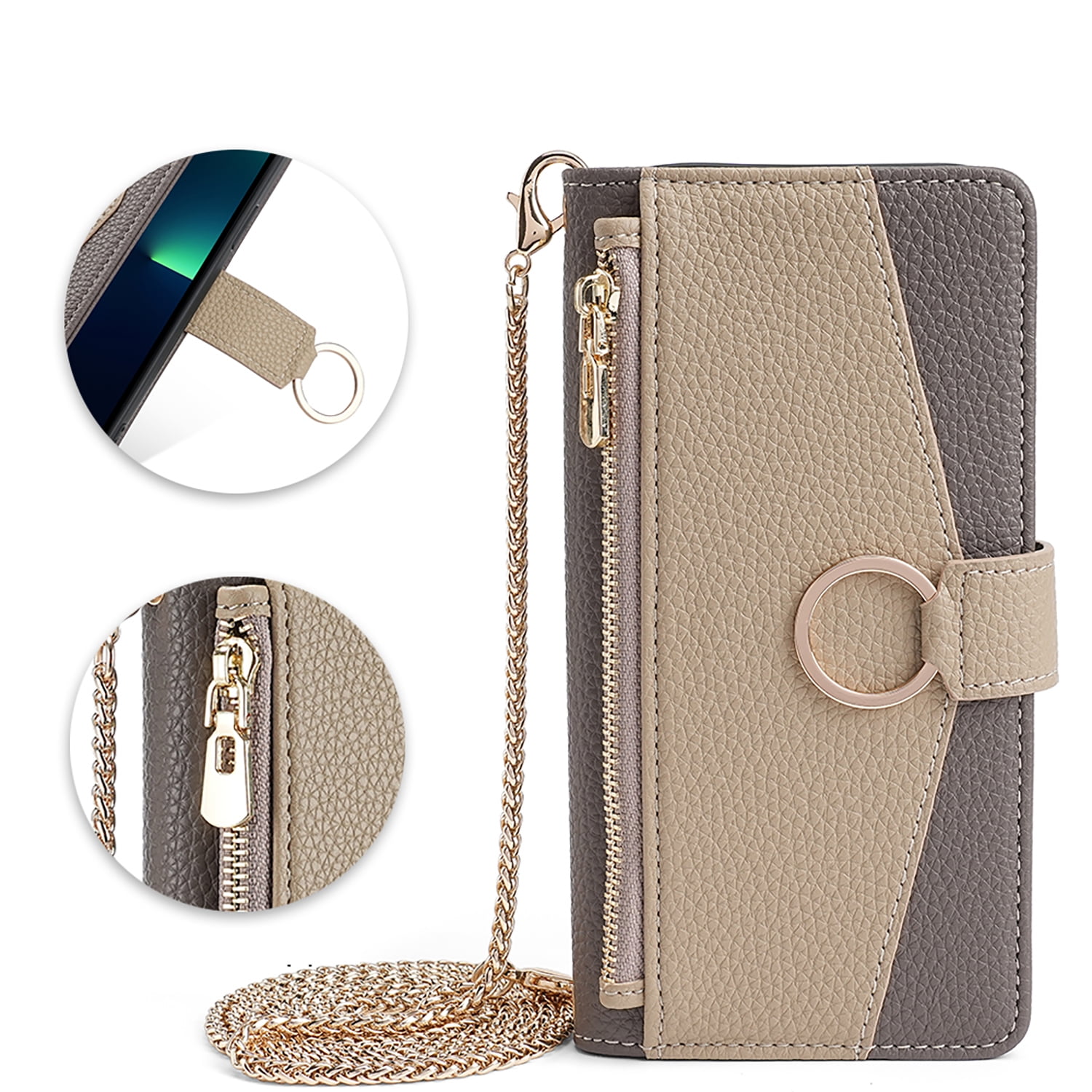 Allytech for Samsung Galaxy S21 FE 5G Case, Zipper Pocket Detachable ...