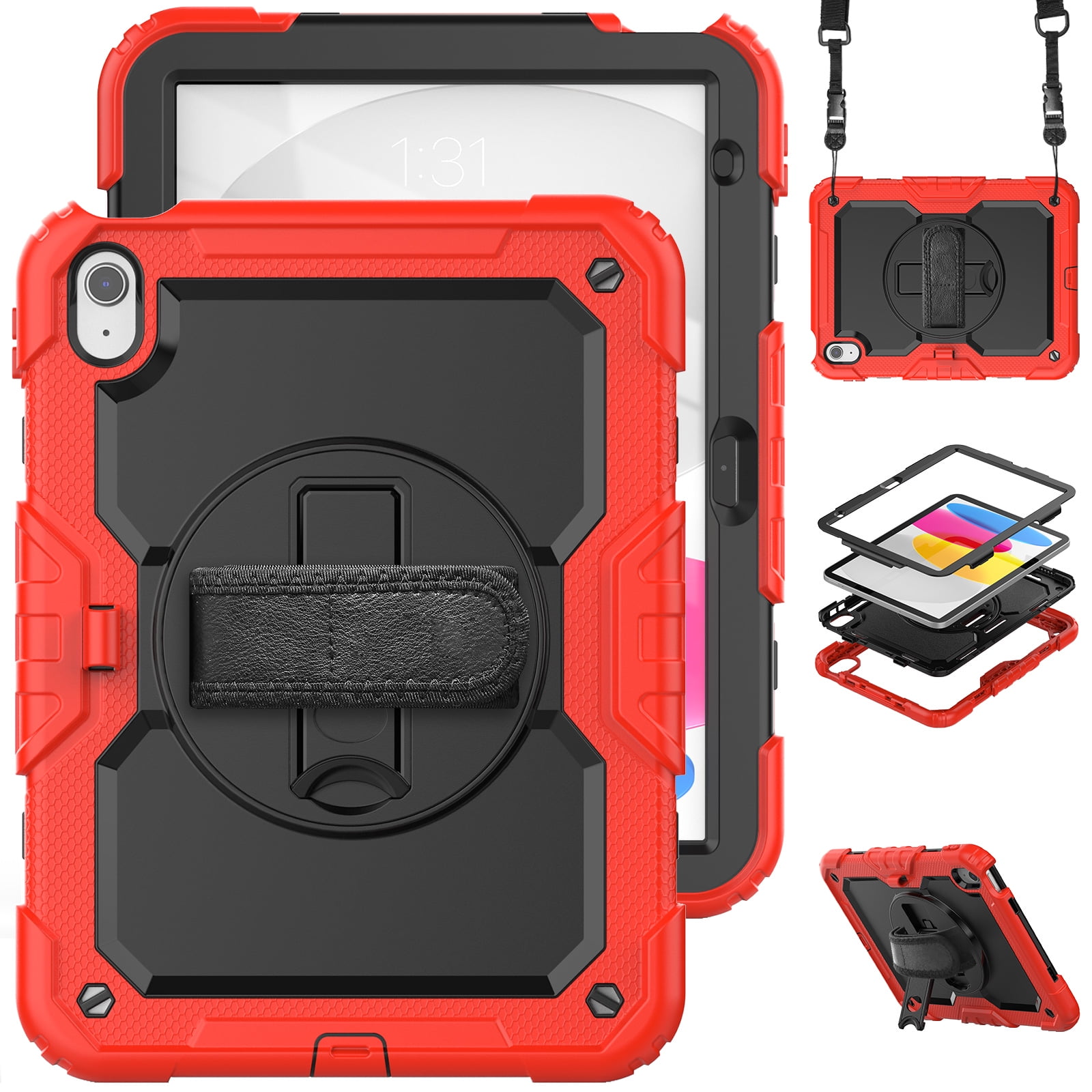 Allytech Shockproof Case for Apple iPad 11th 10th Gen 10.9 " with Build ...