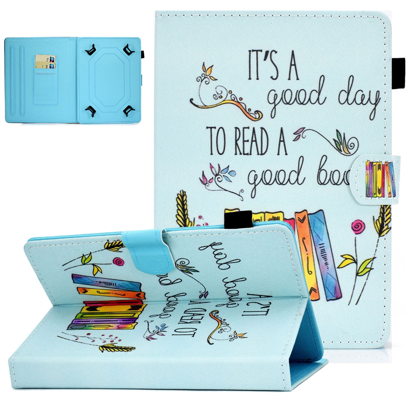Allytech Tablet Universal Case 7 Inch, PU Leather Wallet Stand Flip ...