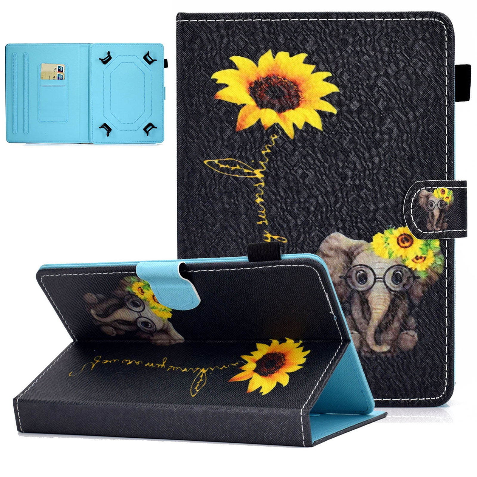 Allytech Tablet Universal Case 7 Inch, PU Leather Wallet Stand Flip ...
